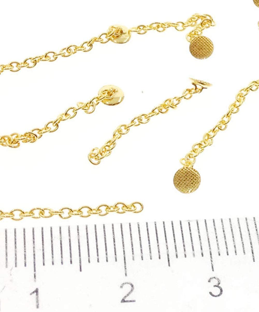 Orthodontic Chain With Buttons 10pcs Gold Plated Orthodontic Traction ...