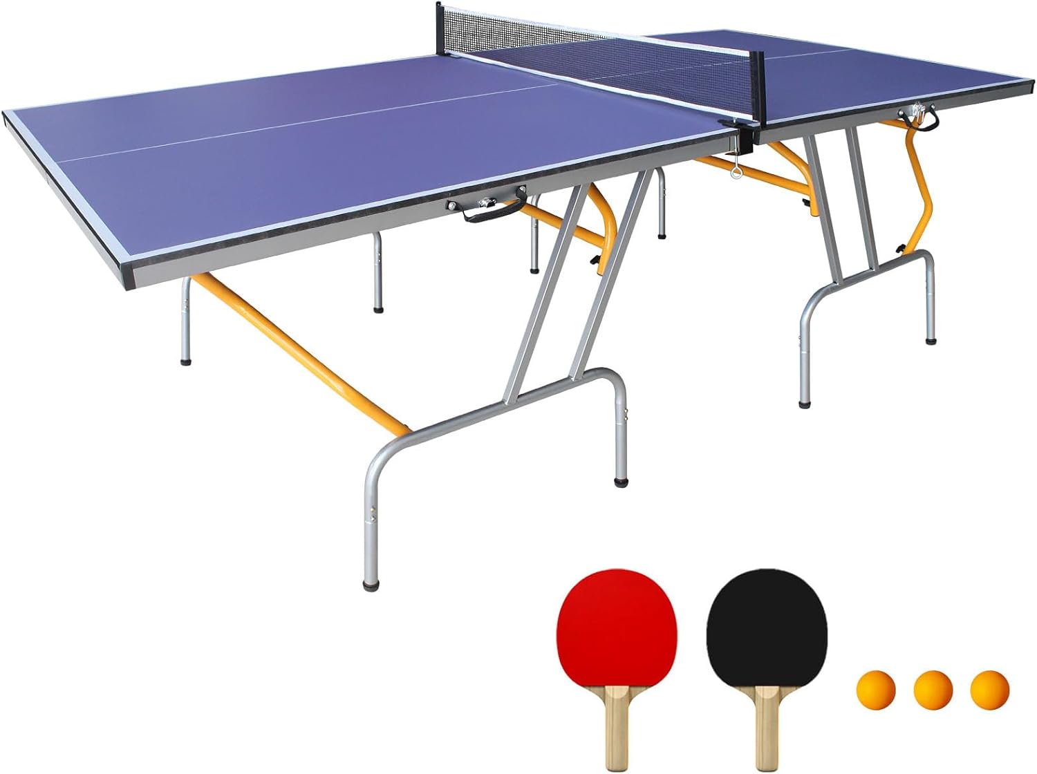 Amazon.com : Rakon Ping Pong Table Foldable Complete Set with Premium ...