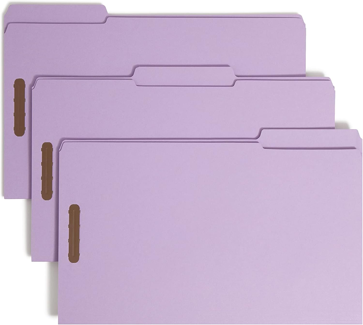 Amazon.com : Smead Fastener File Folder, 2 Fasteners, Reinforced 1/3 ...