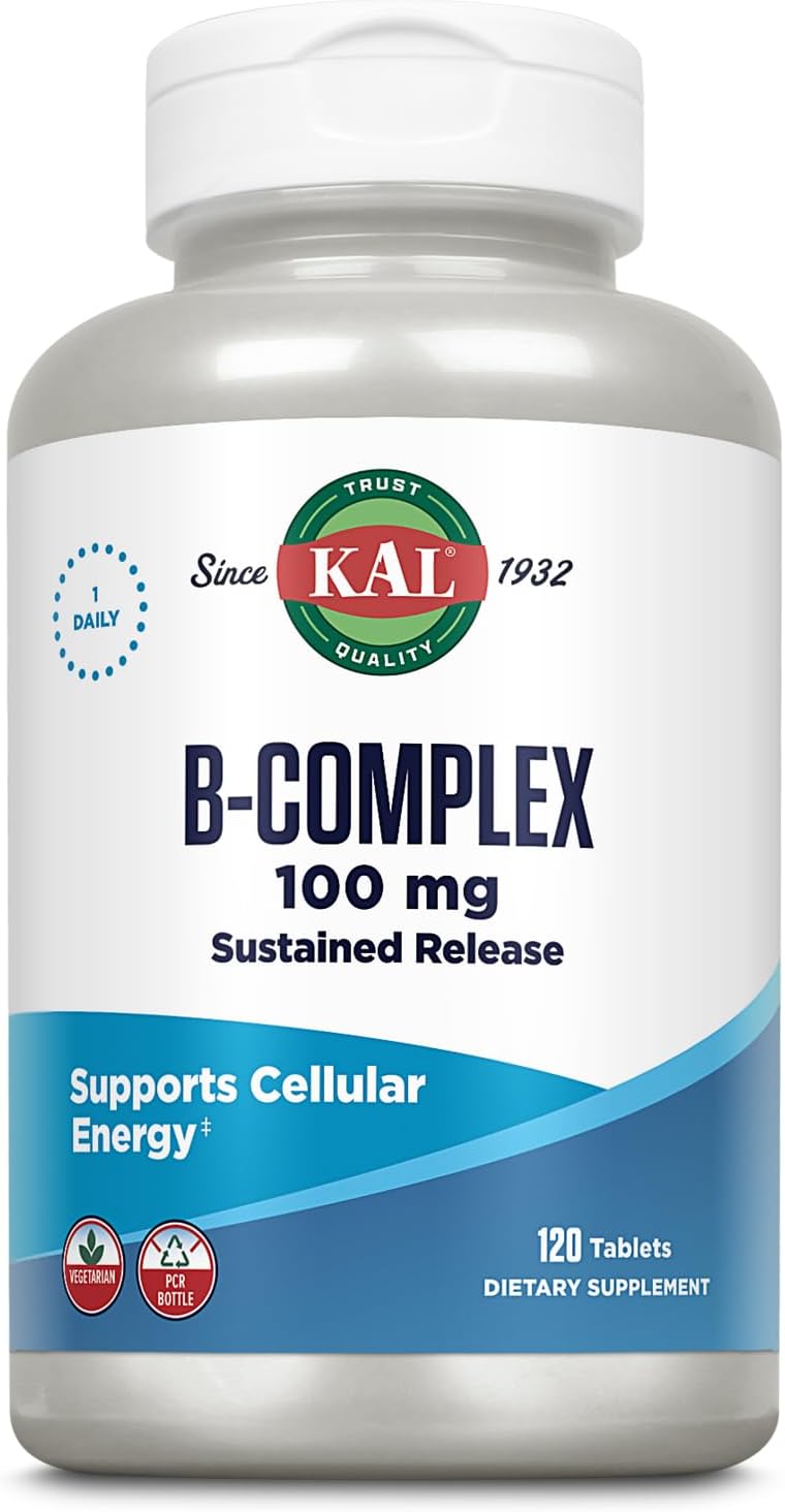 Amazon.com: KAL B-100 Complex - Sustained Release Vitamin B Complex ...