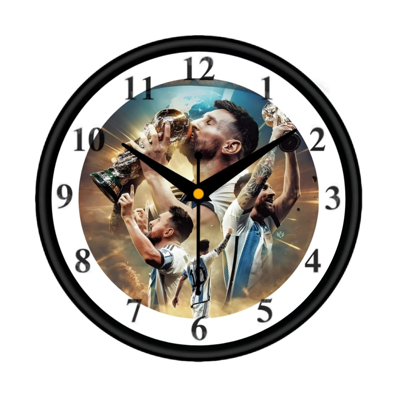 Buy Leonal Messi Wall Clock 10 inch Black for Living Room Bedroom Home ...