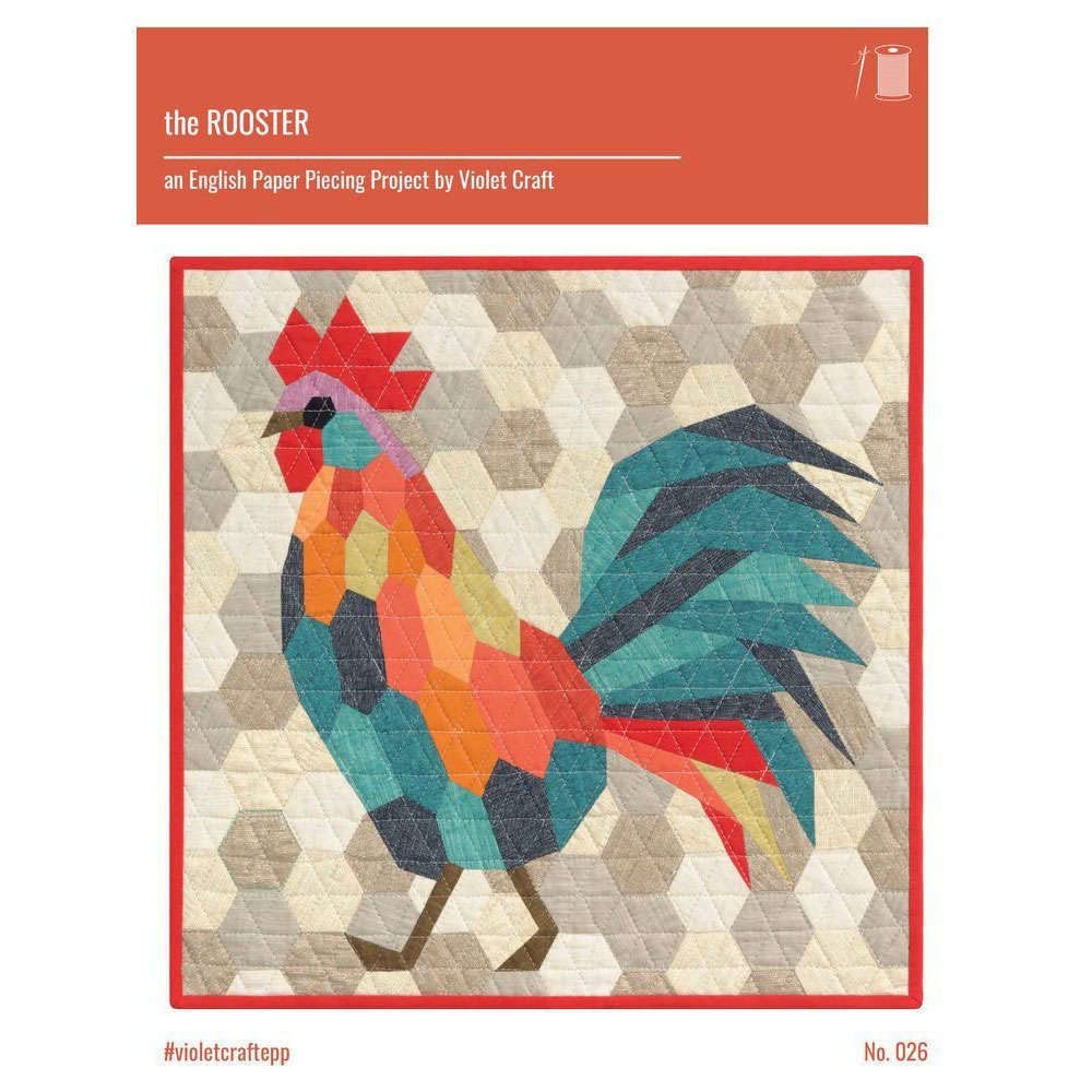 Amazon.com: Violet Craft Rooster English Paper Piecing Pattern : Arts ...