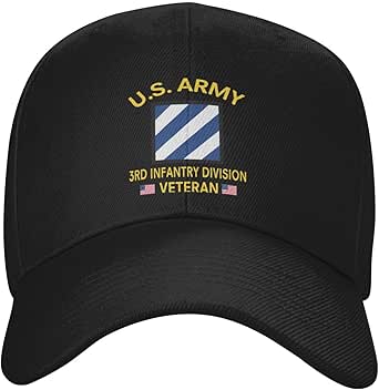 GeZiHo Us Army 3rd Infantry Division Veteran Classic Hat Fashion ...