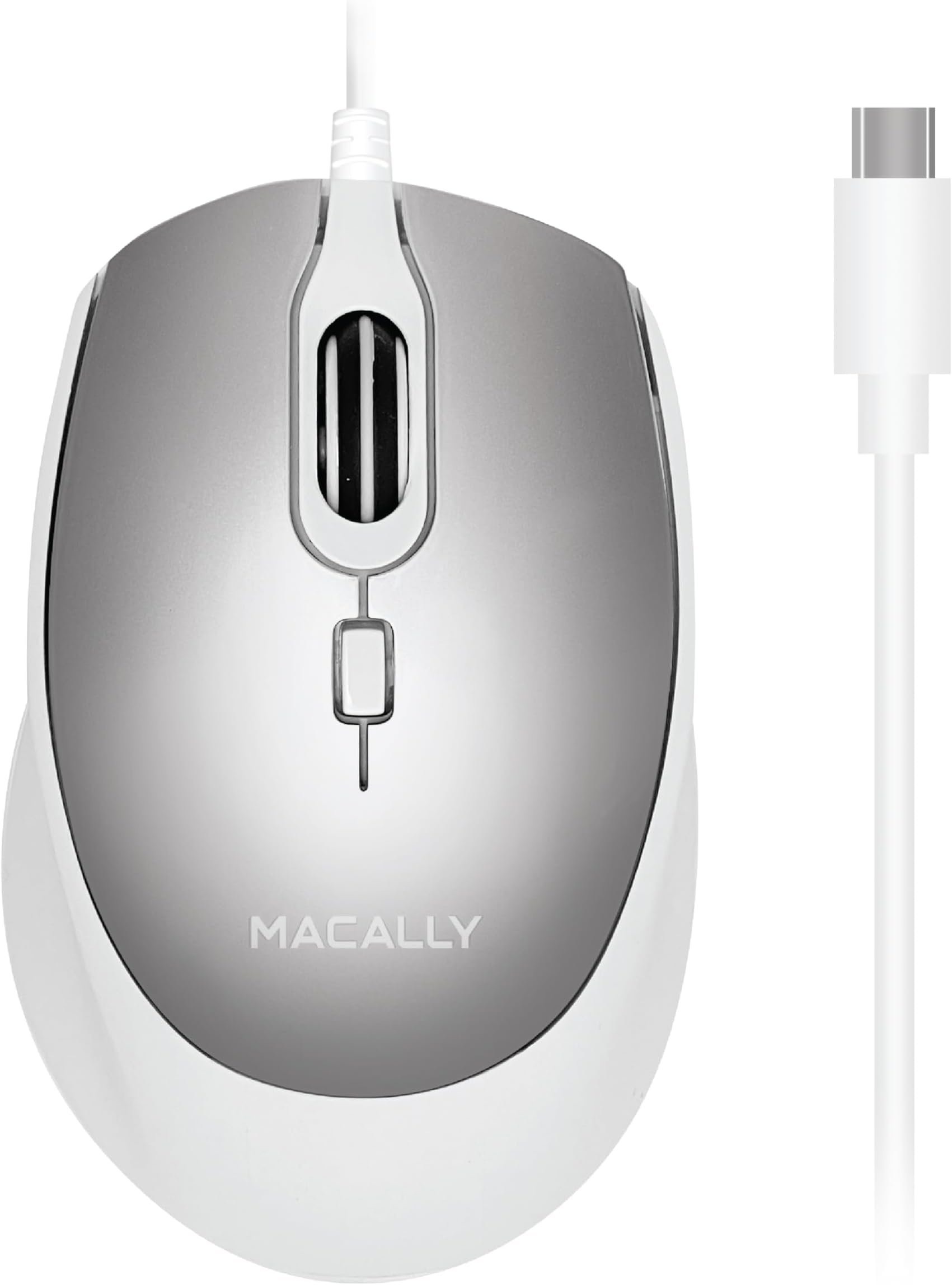Amazon.com: Macally USB C Mouse for Mac - Sculpted for Comfort - Wired Type C for MacBook Pro ...