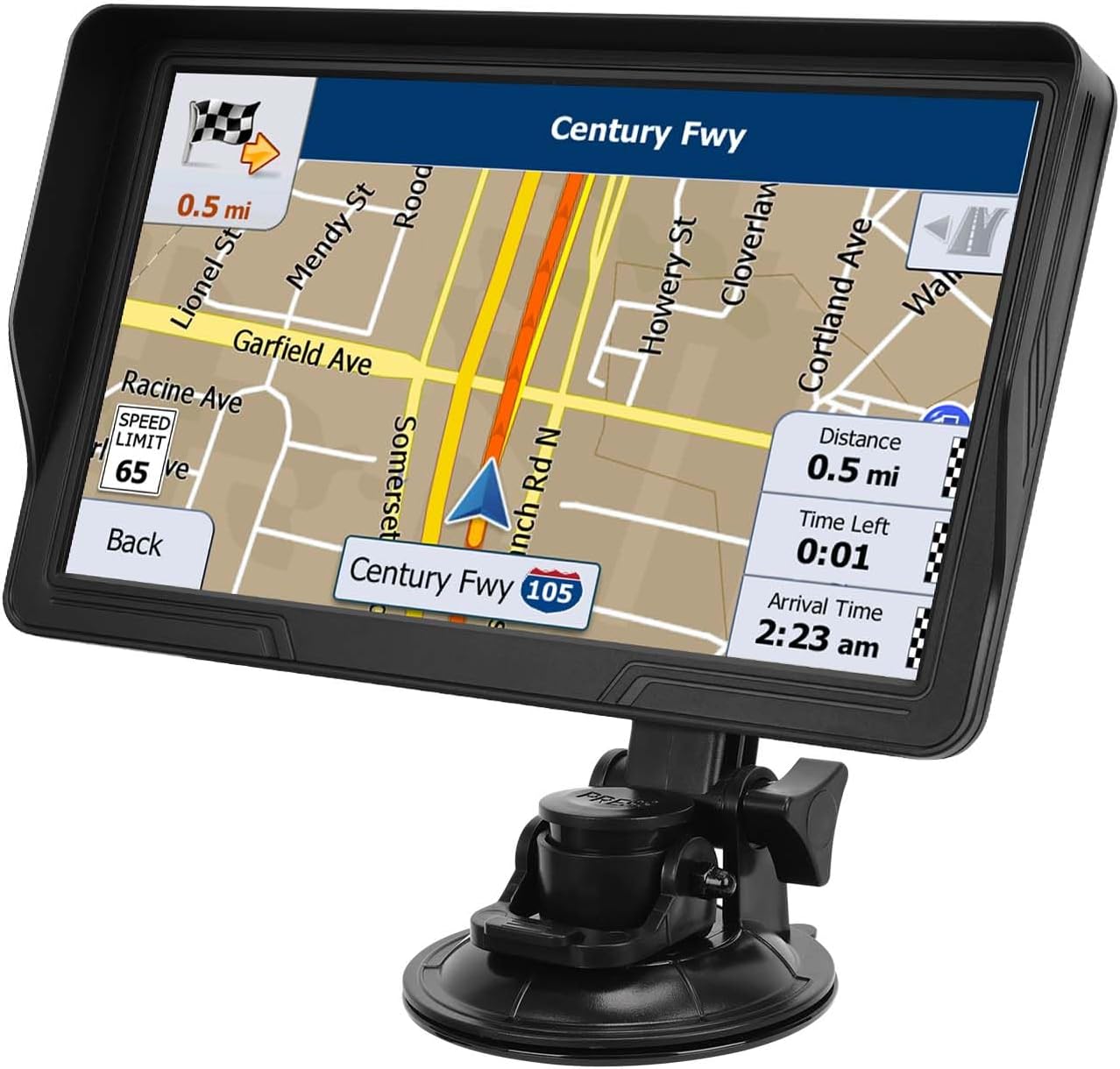 GPS Navigator for Car, Latest 2025 Map, Real Voice Spoken Turn-by-Turn ...