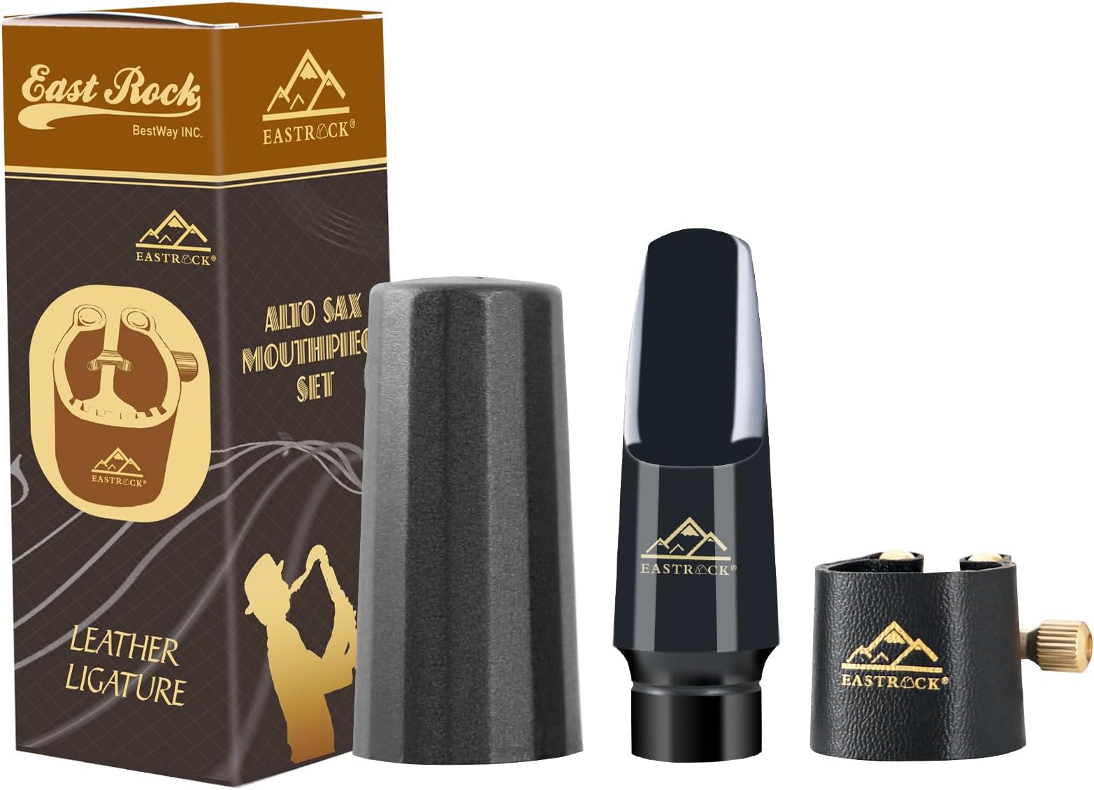 Amazon.com: EASTROCK Alto Saxophone Mouthpiece Kit includes Leather ...
