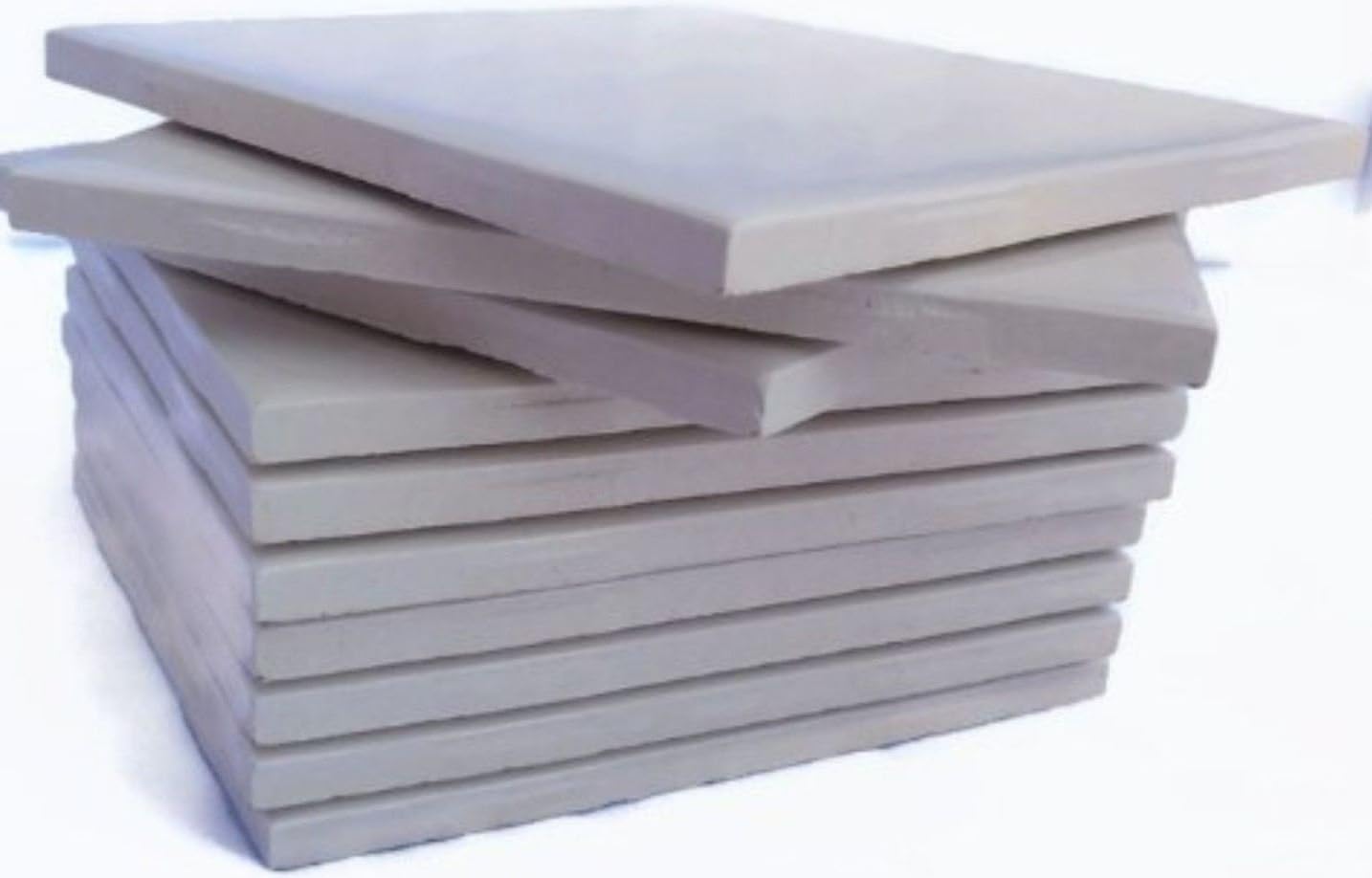 Glossy White Glazed Ceramic 6" x 6" x 1/4" Tiles - Pack of 10 Plus Full ...