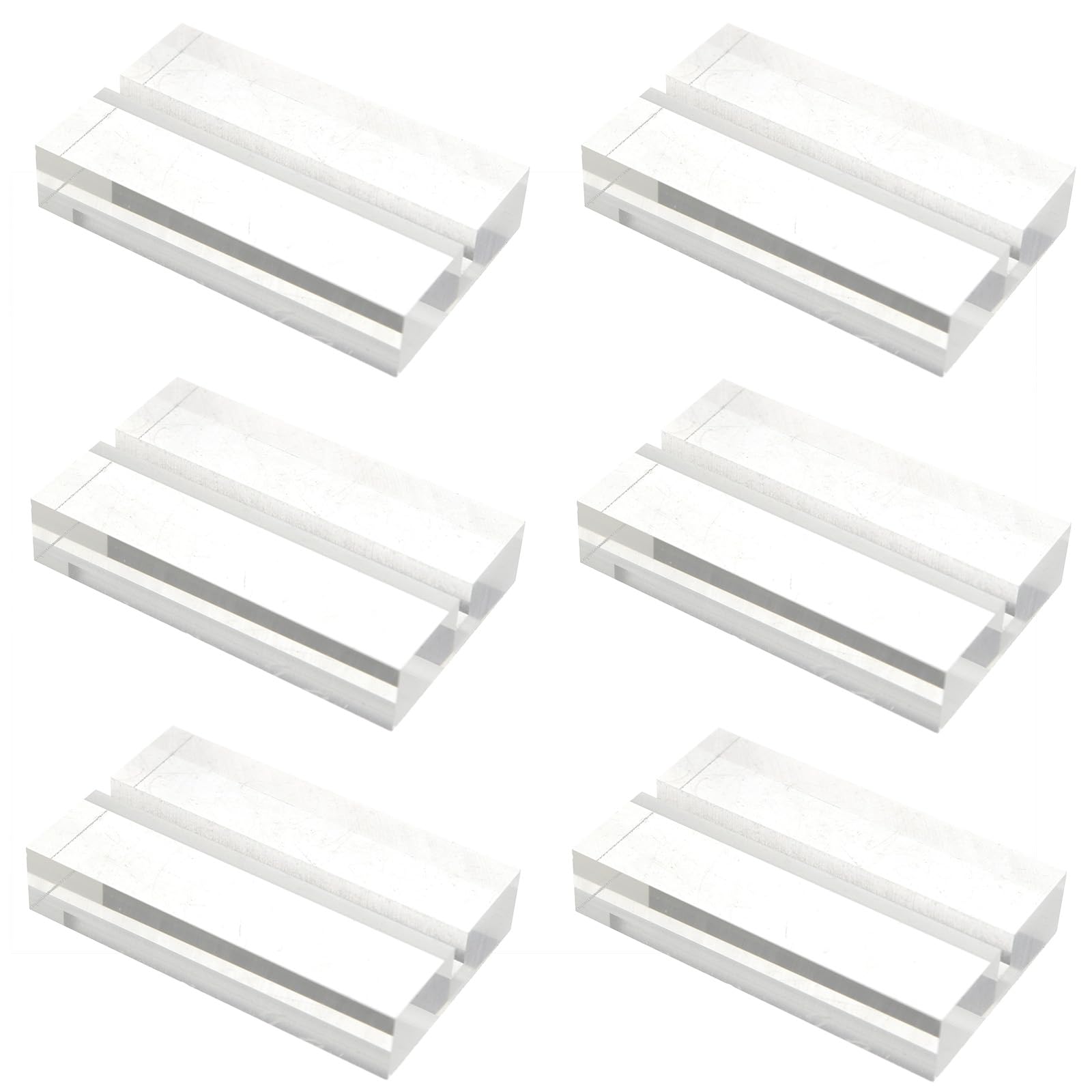 Amazon.com: Lind Kitchen 6PCS 50x30x10mm Acrylic Name Card Holder Clear ...