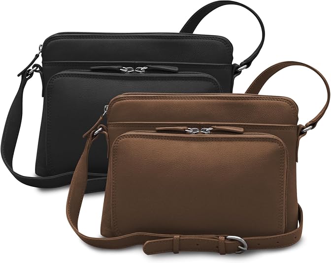 ili New York Genuine Leather Crossbody Bags with RFID Protection ...