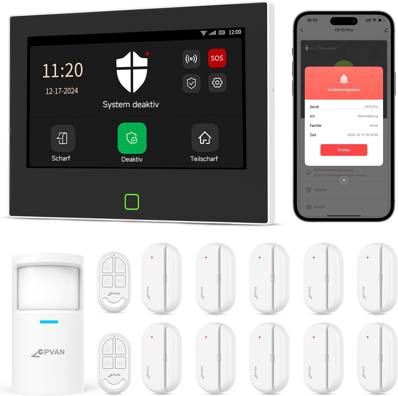 Multi Kon Trade hochwertige GSM Funk Alarmanlage mit Bewegungsmelder ...