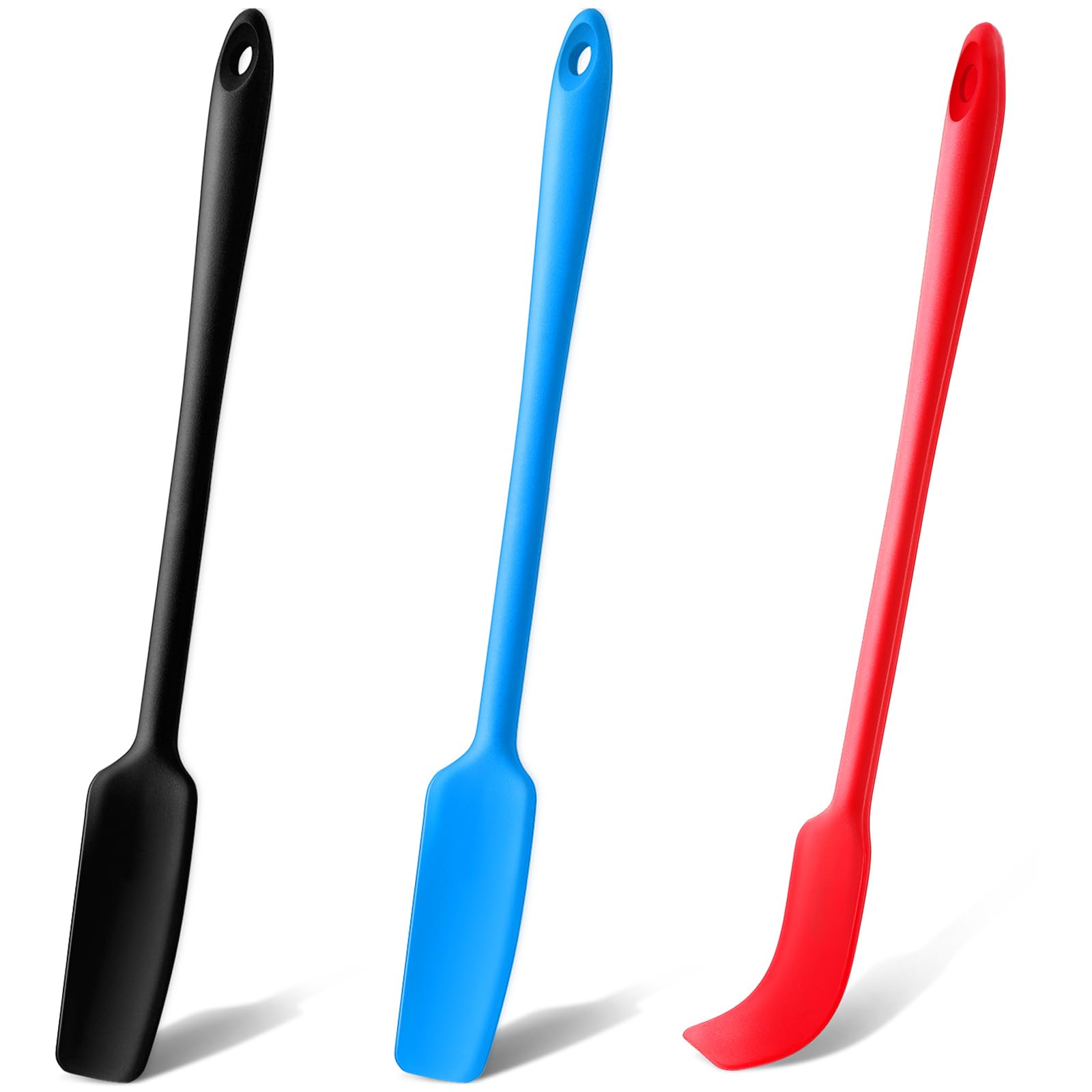 Mabor 3Pcs Silicone Jar Spatula Long Handled Silicone Jar Scraper for ...