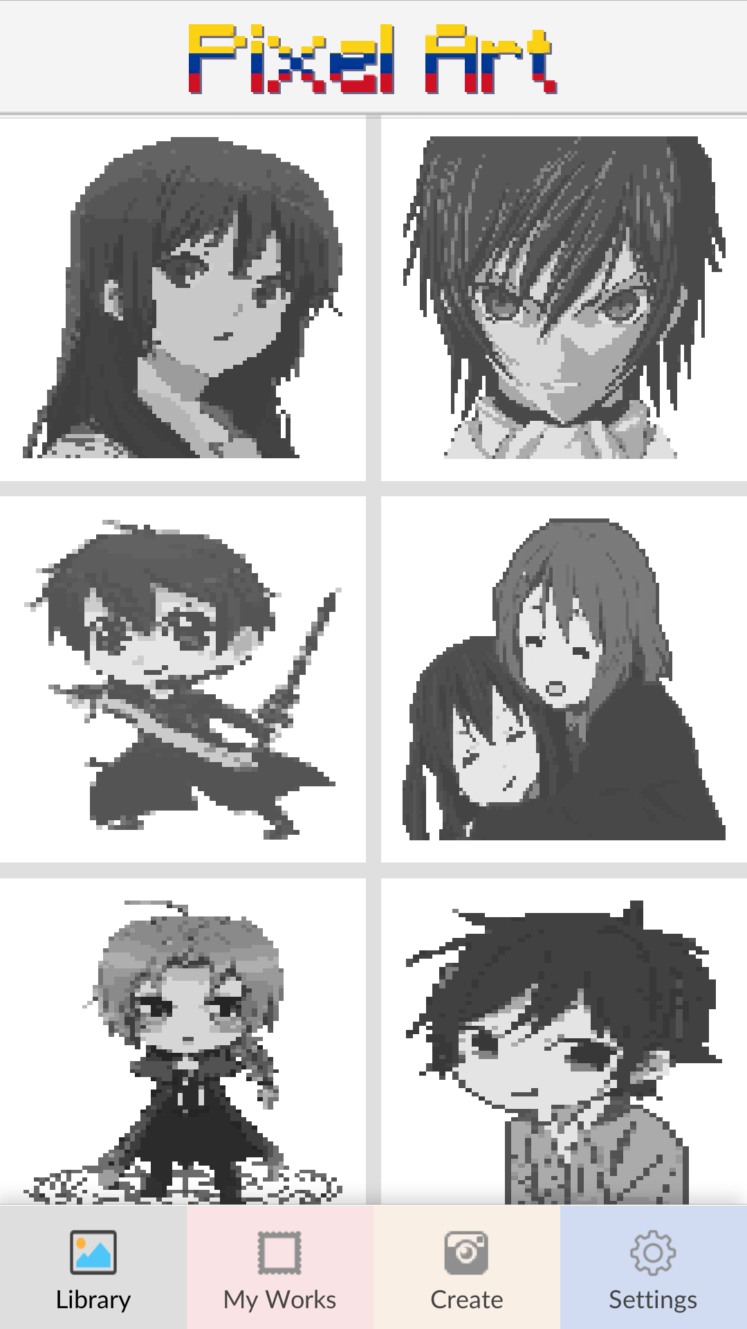 Anime Color By Number Sandbox Coloring - Pixel Art - App on Amazon Appstore