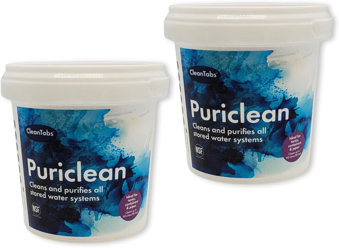 Puriclean Pack of 2 100g Water Tank Purification System Cleaners ...