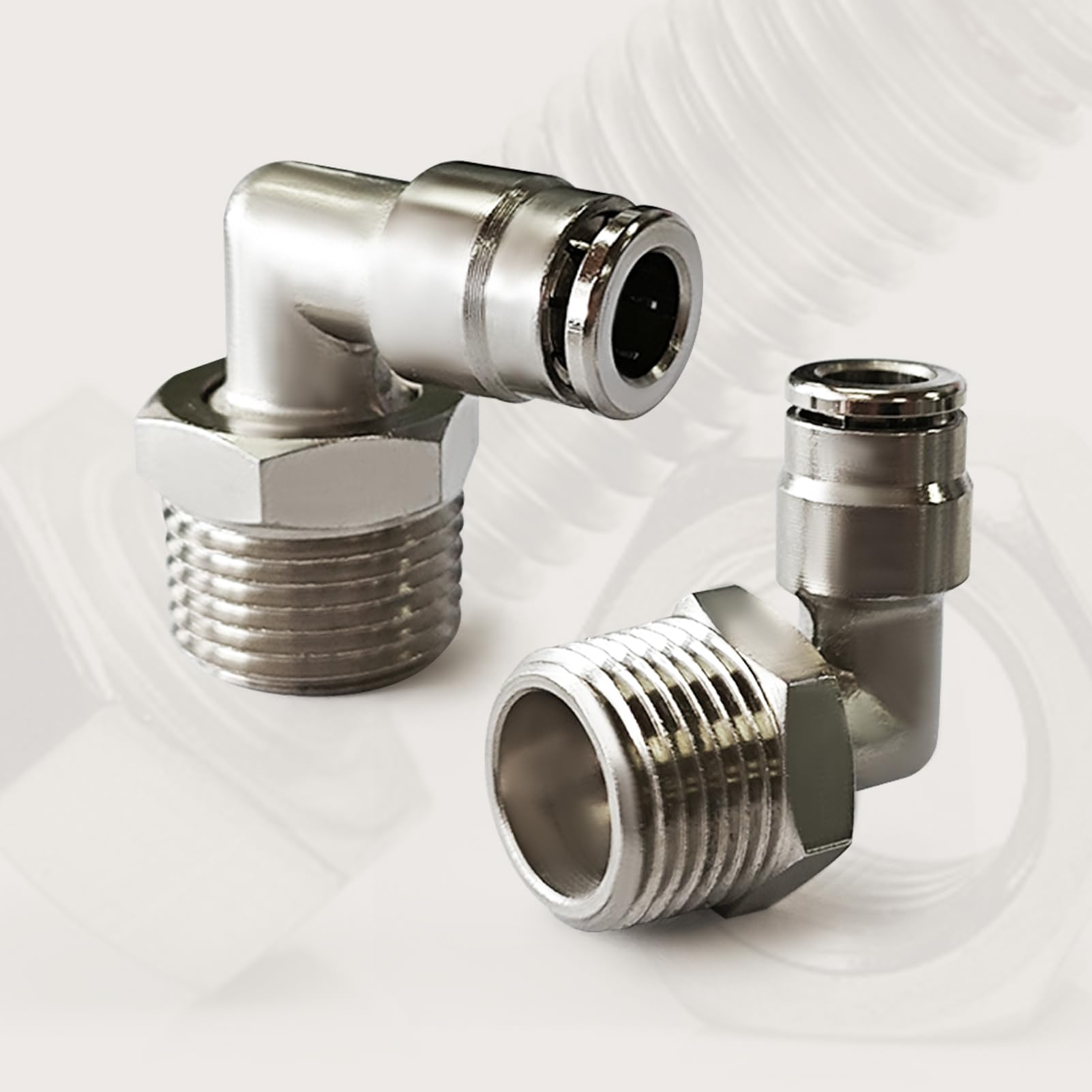 Snapklik.com : 2PCS Push To Connect Fitting Elbow, Pneumatic Male Elbow ...