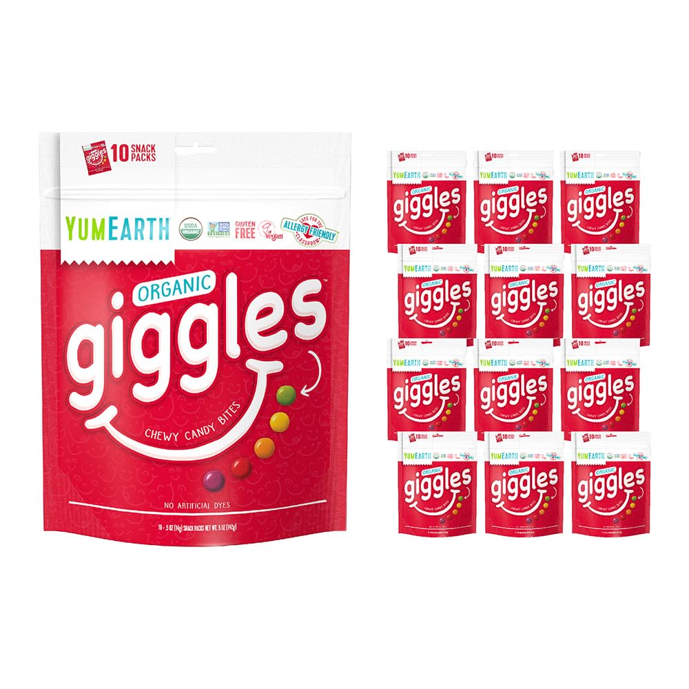 Amazon.com: YumEarth Organic Giggles Chewy Candy – Allergy Friendly, No ...