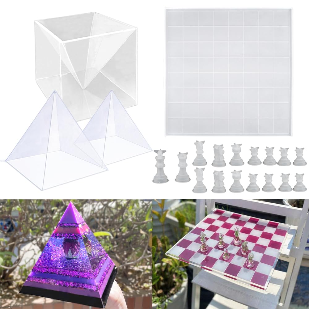 Amazon.com: RESINWORLD 12 inches XL Large Checkers Chess Board Mold ...