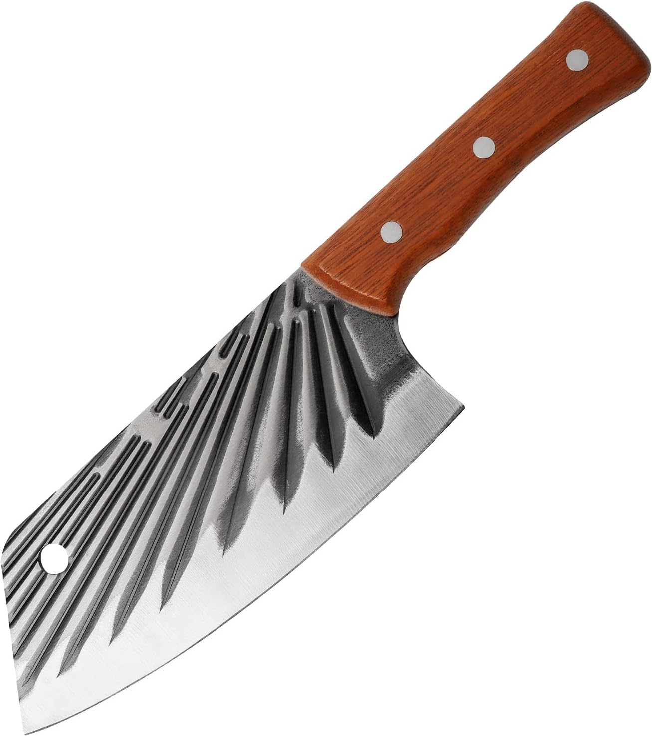 Amazon.com: Mituer Meat Cleaver 7 inch Butcher Knife - Stainless Steel ...