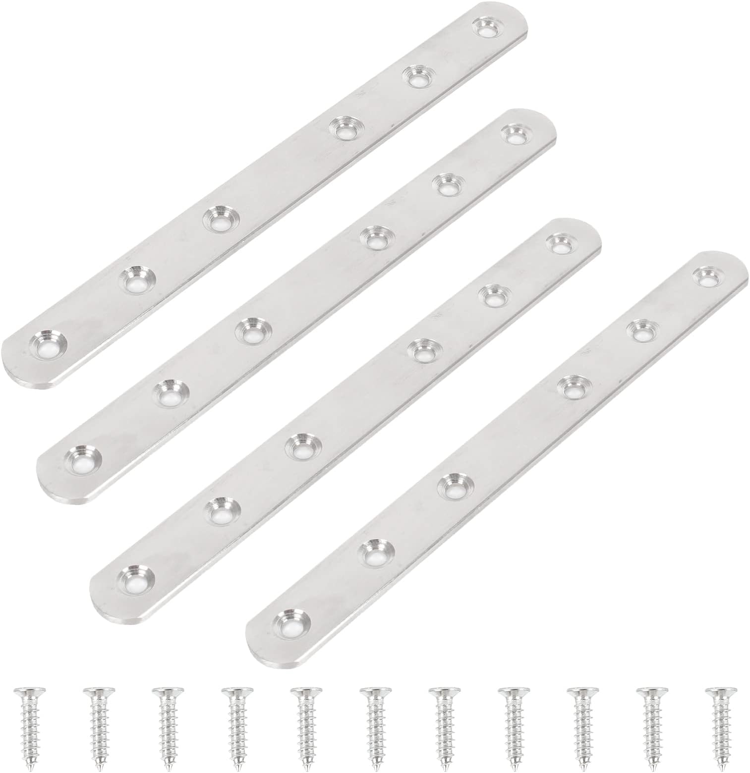 MaYuLa 4Pcs Flat Connecting Joining Plates Metal Brackets for Wood ...