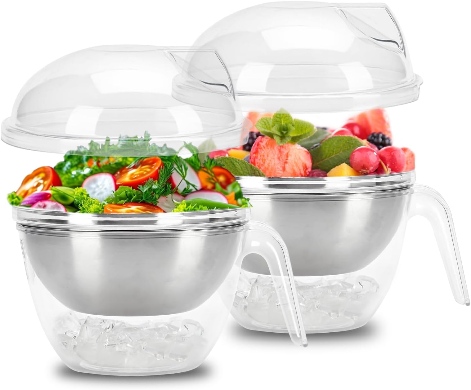 Amazon.com | ZENFUN 2 Pack 20 Oz Chilled Dip Bowl with Acrylic Ice Bowl ...