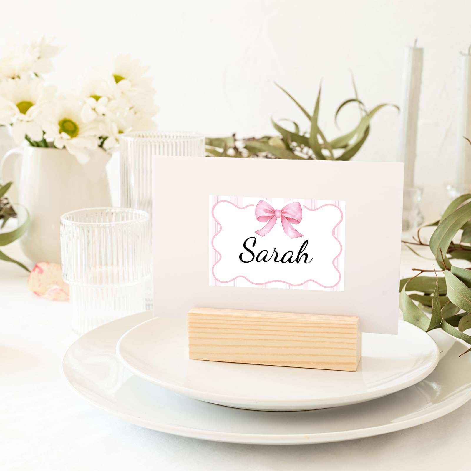 Snapklik.com : 180Pcs Pink Bow Name Tag Stickers Pretty Bowknot ...