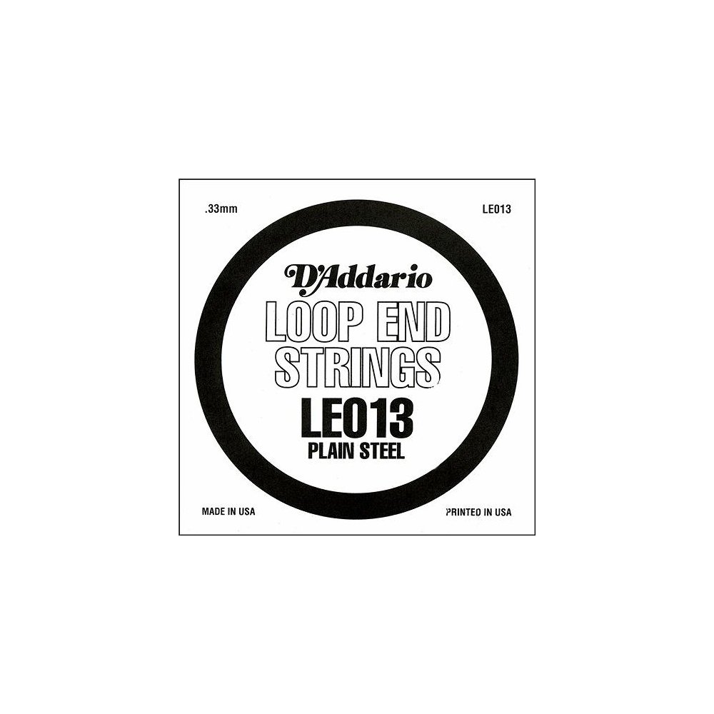Amazon.com: D'Addario LE013 Plain Steel Loop End Single String, .013 ...