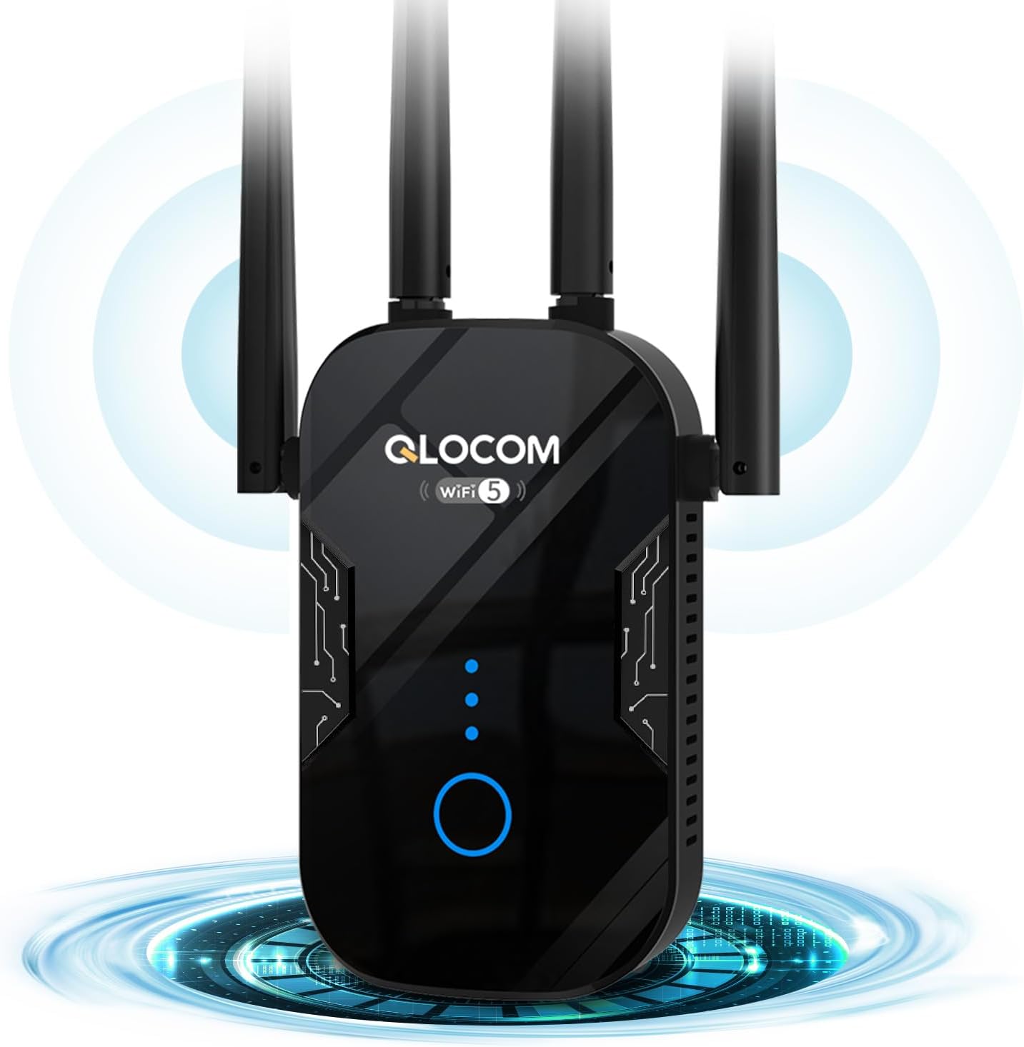 QLOCOM 2025 Newest WiFi Booster Range Extender 1200Mbps WiFi Extender ...