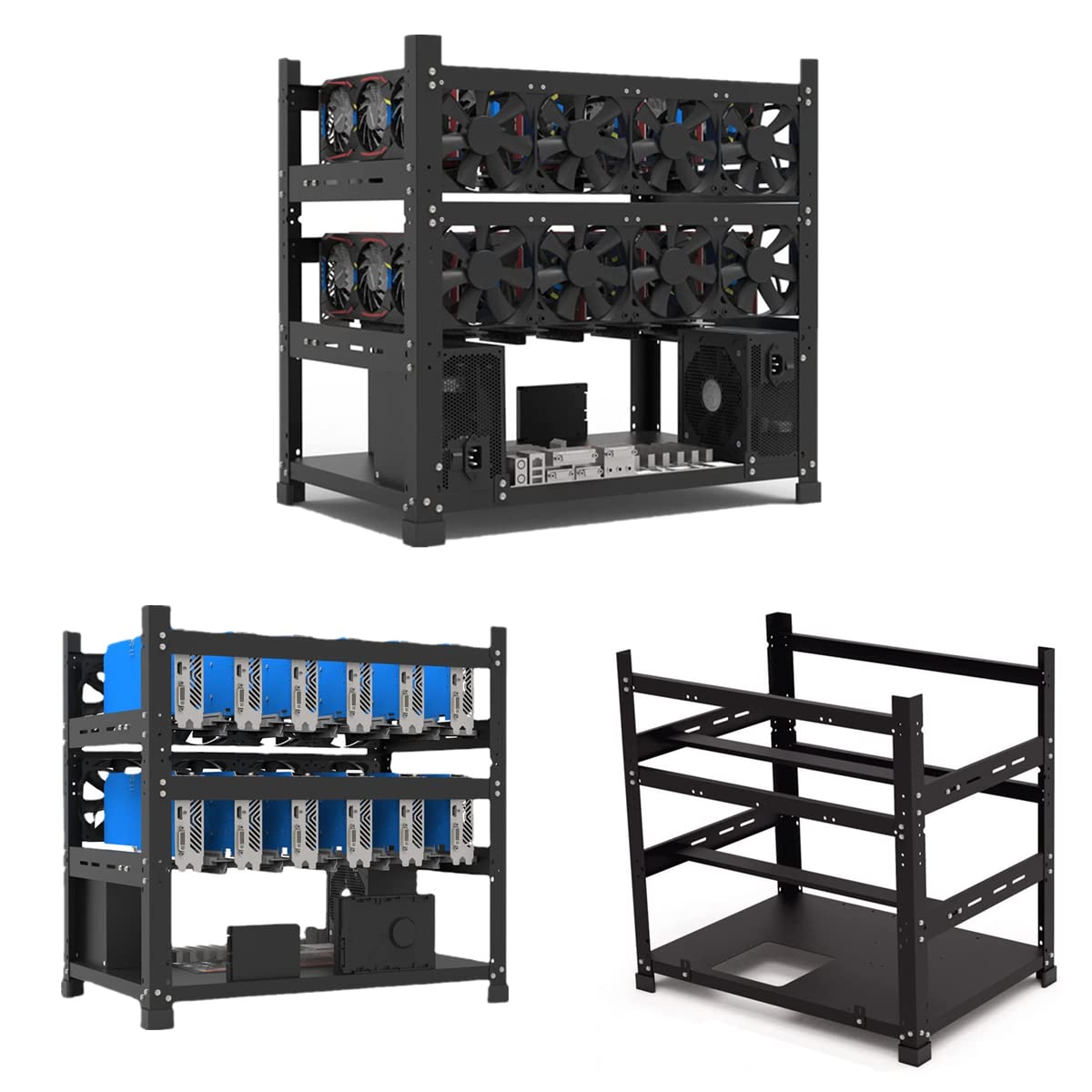 Amazon.in: Buy XIANXIAN Stainless Steel Mining Rig Frame 12 GPU, Open ...