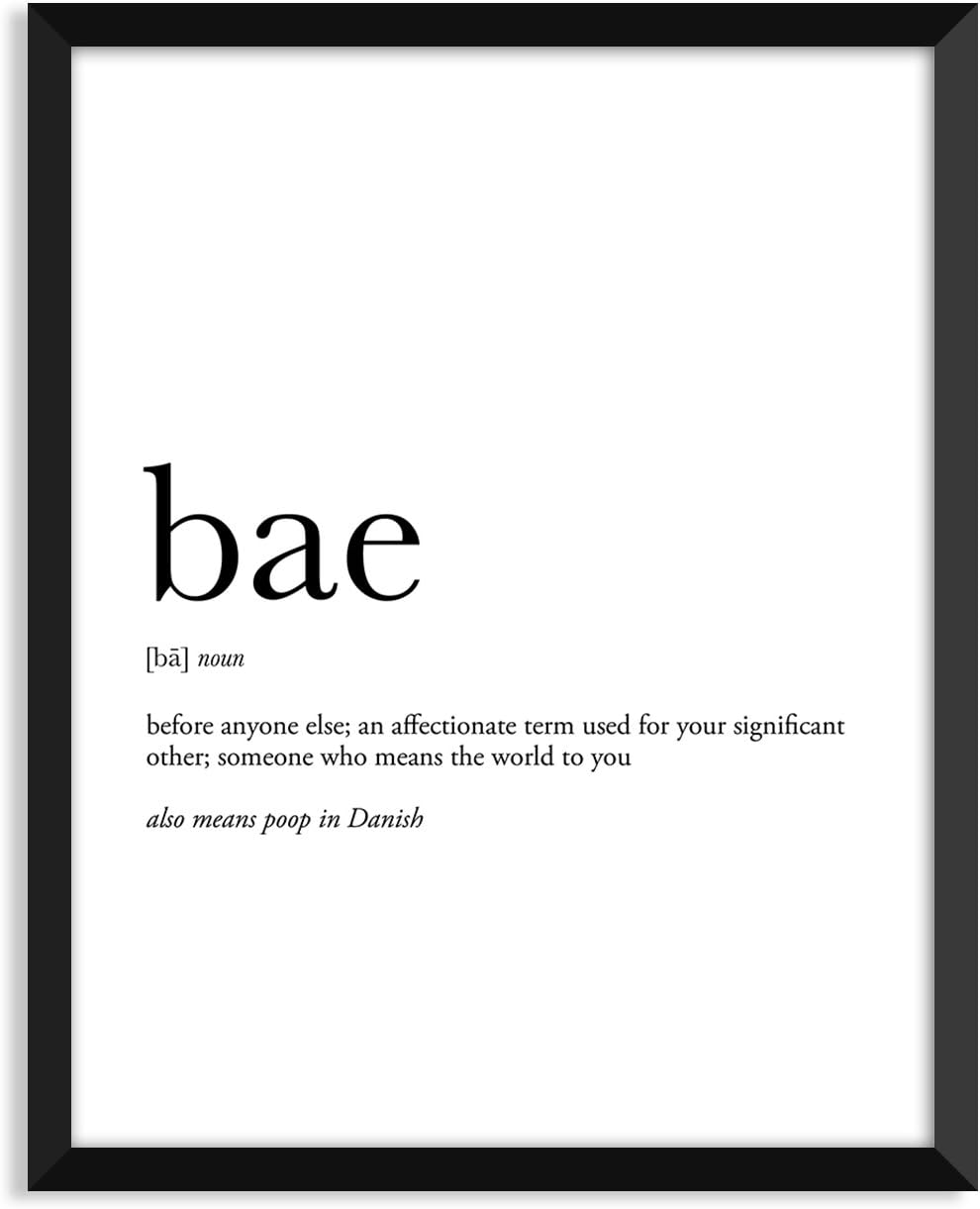 Amazon.com: Serif Design Studios Bae Definition - Unframed Art Print ...