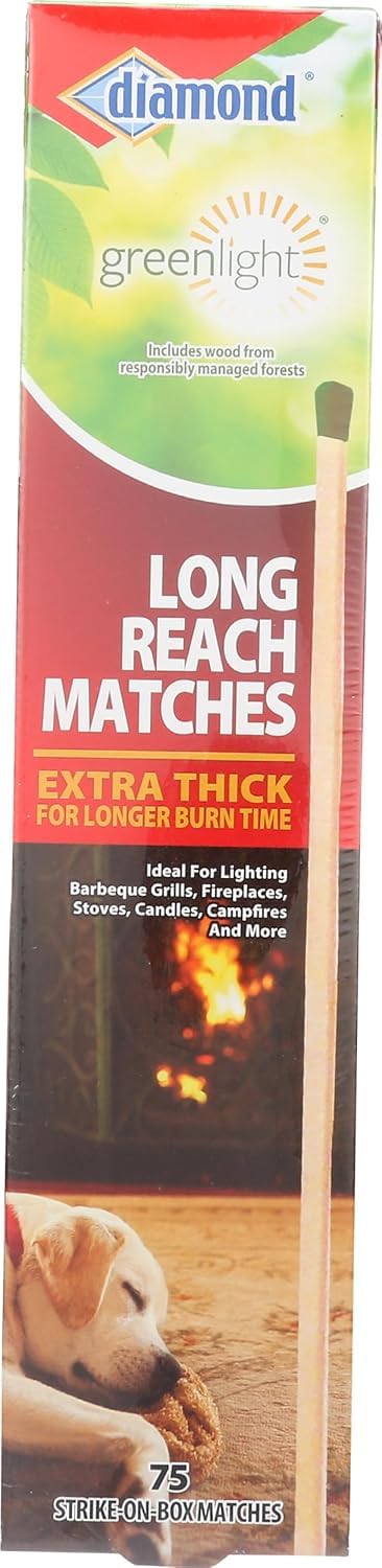 Amazon.com: Diamond Long Reach Matches 75 Count : Health & Household