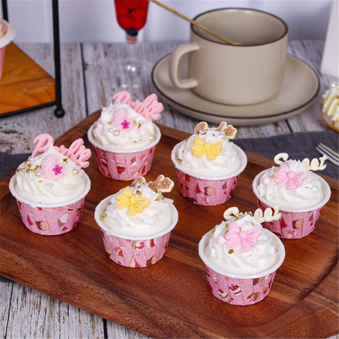 Amazon.com: Skyseen 6Pcs Fake Cupcake Artificial Cake Simulation ...