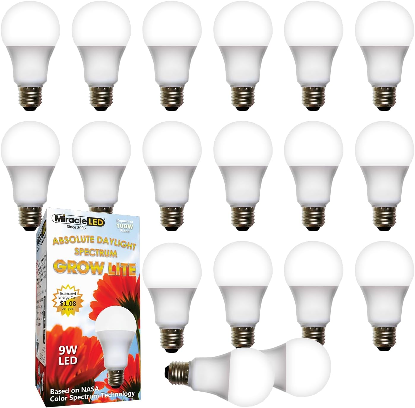 Amazon.com : Miracle LED Absolute Daylight 9W Full Spectrum Plant ...