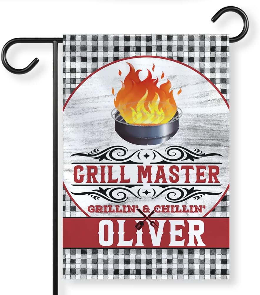 Amazon.com : COIASY - Personalized BBQ Garden Flag Grill Master Flag ...
