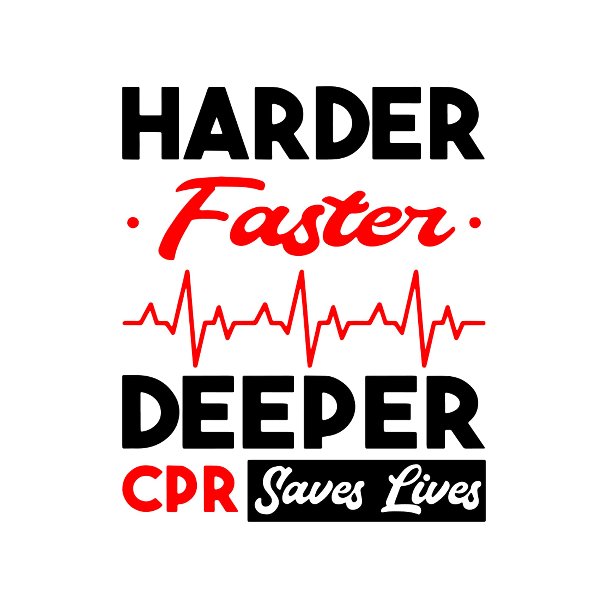 Amazon.com: (3PCS) Harder Faster Deeper CPR Funny EMT EMS Paramedic ...
