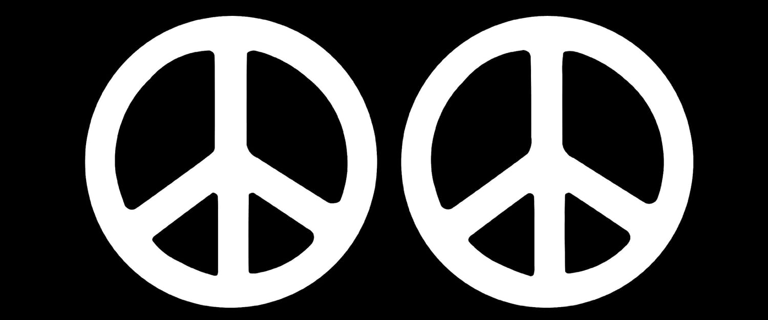 Amazon.com: 2 Peace Signs Vinyl Decals : Automotive