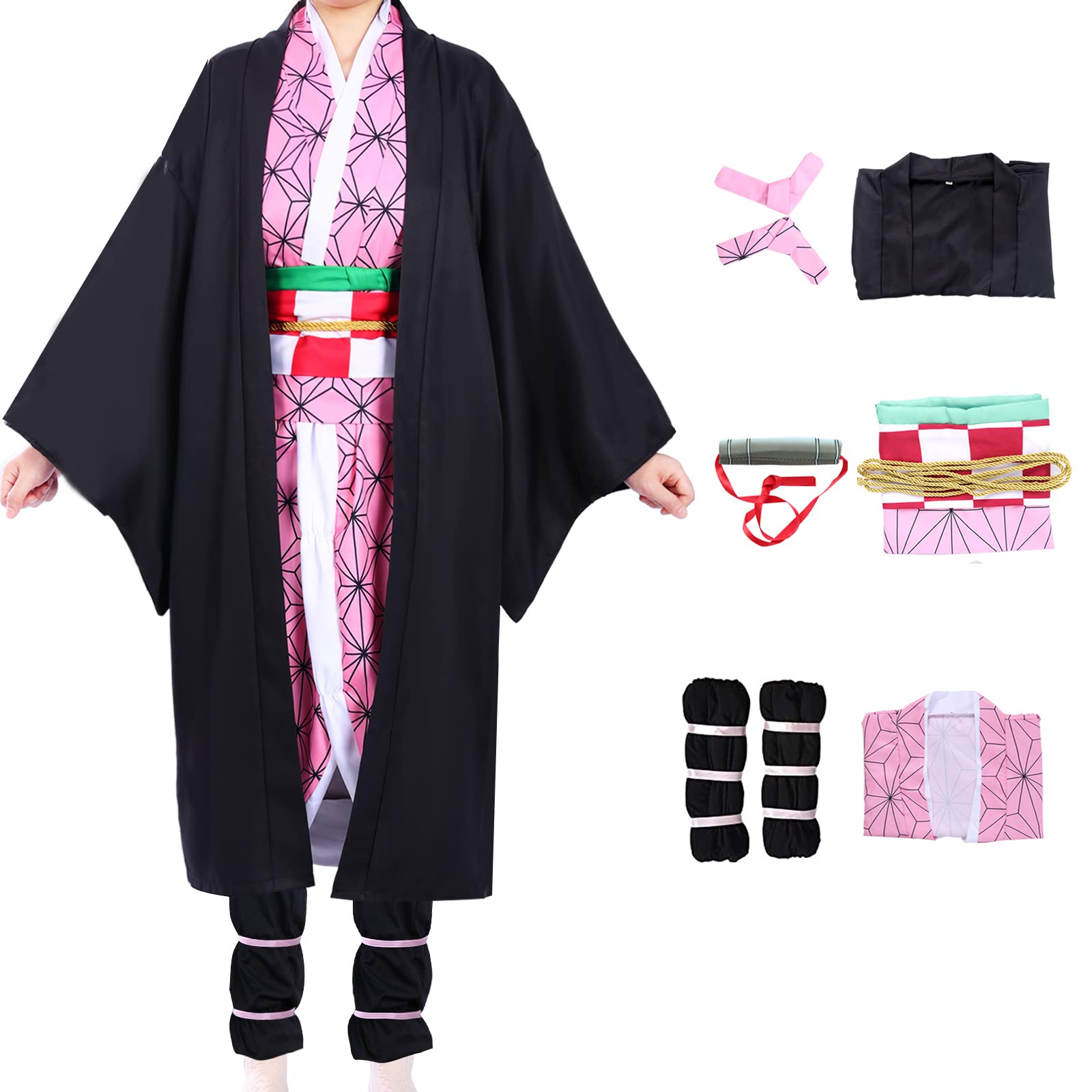 Buy Amycute Kamado Nezuko Cosplay Costume, Demon Slayer Cosplay ...