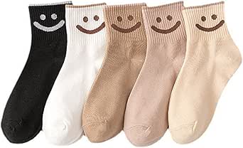 Amazon.com: OIUYT Smiley Face Socks,Cute Cartoon Smiley Socks, Novelty ...