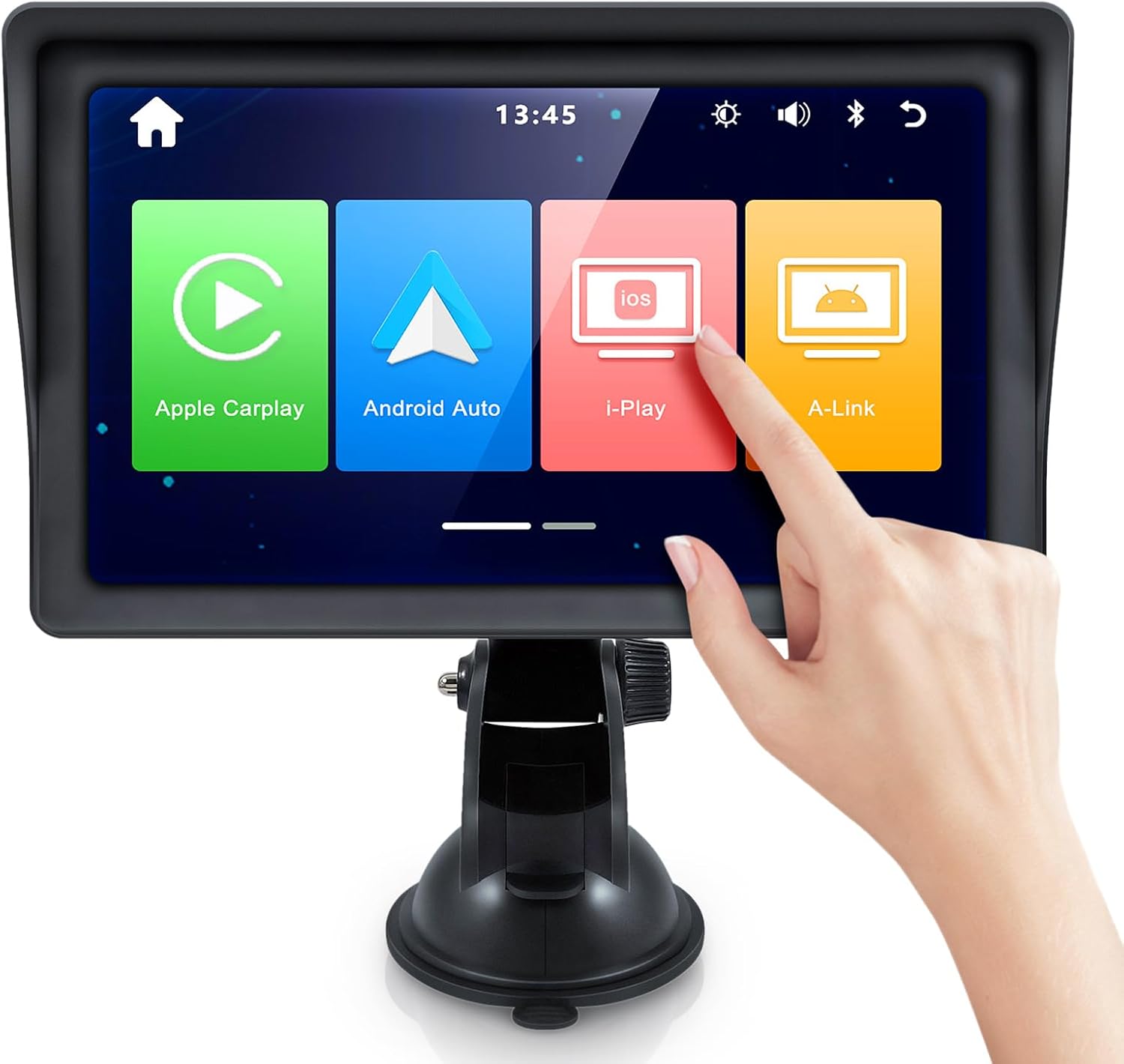 Amazon.com: FitAlly Wireless Apple Carplay Car Stereo, Portable 7" IPS ...