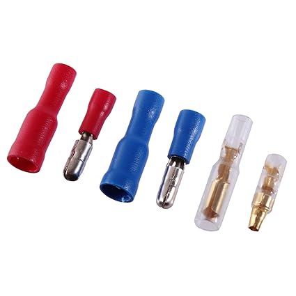 50x Rundstecker Set Rundhülse Rundsteckhülsen 3,5mm 4mm 0,5-2,5mm² ...