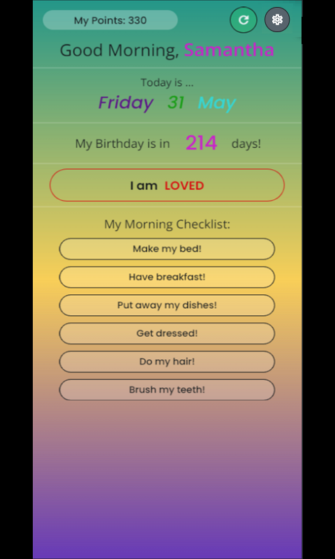 Kids Routine Morning and Night Dashboard Checklist - App on Amazon Appstore