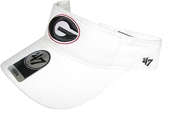 Amazon.com: Georgia Bulldogs 47 Brand Adjustable Ice Visor, White ...