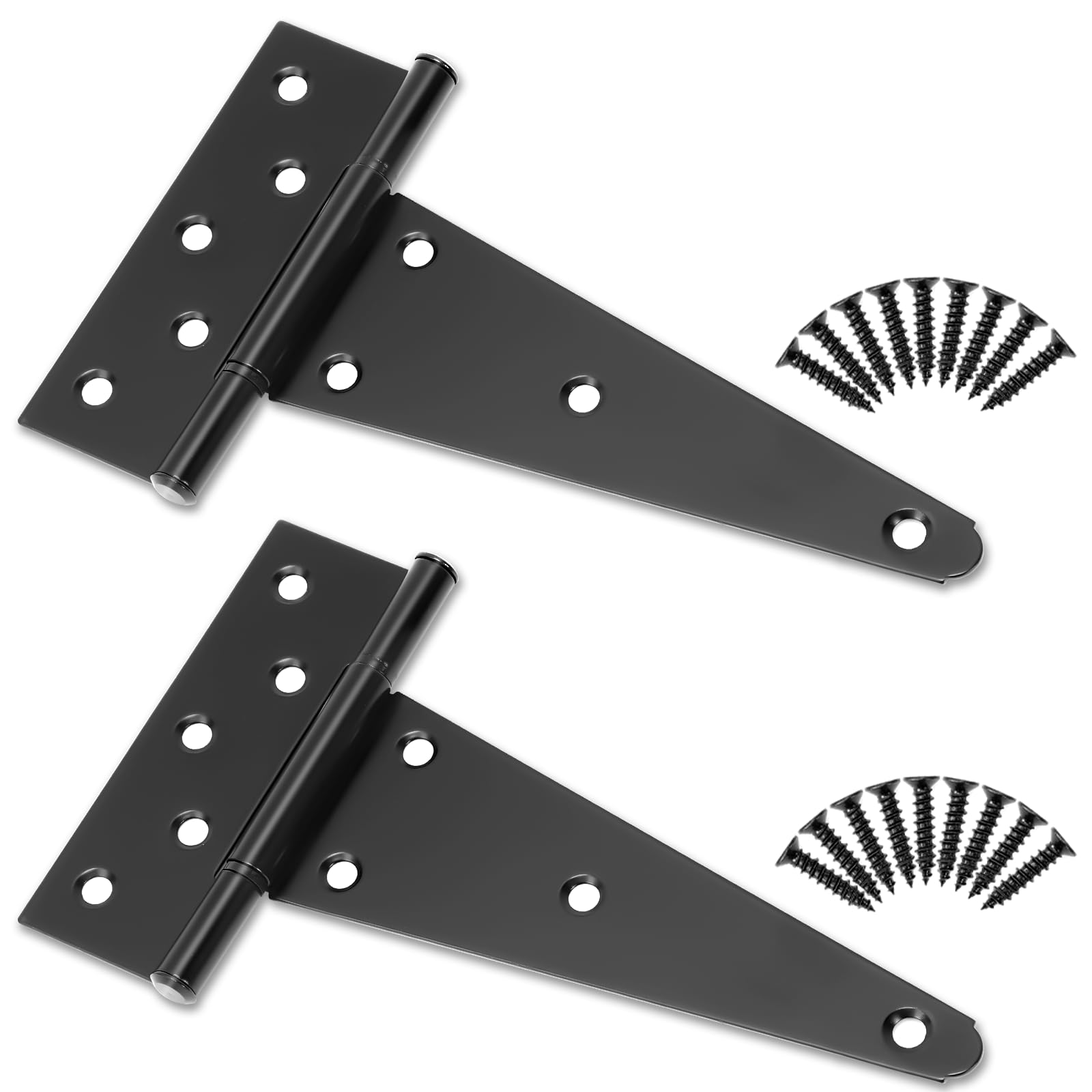 Amazon.com: 8 Inch T-Strap Shed Door Hinges, 2 Pack Heavy Duty Tee ...