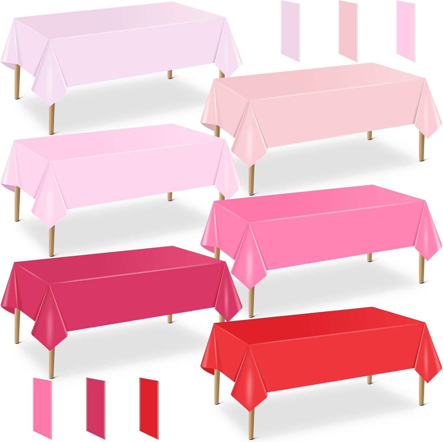 Amazon.com: Mindsoft 6 Pcs Gradient Disposable Plastic Tablecloths ...