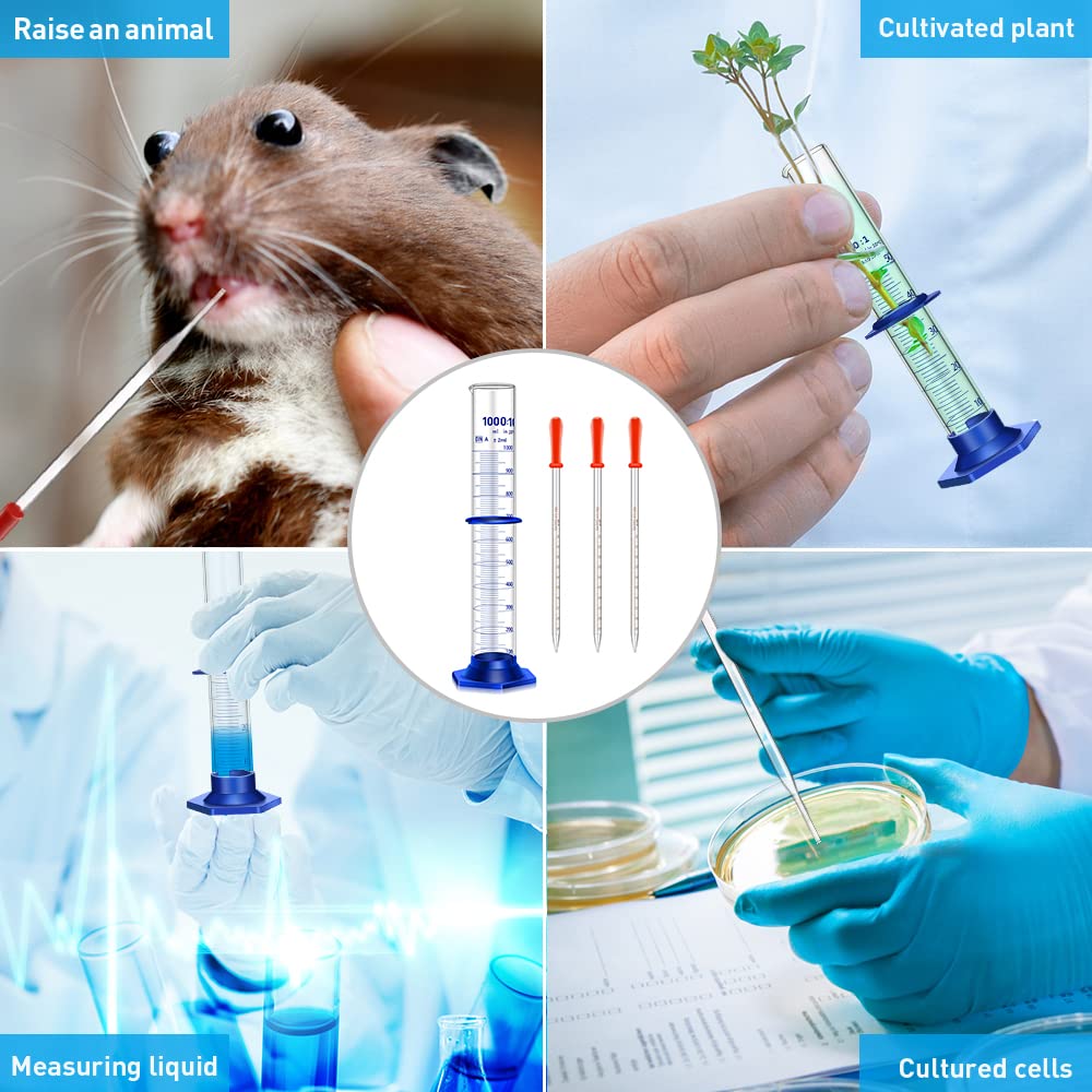 Snapklik.com : Thick Glass Graduated Cylinder Measuring Liquid Lab ...