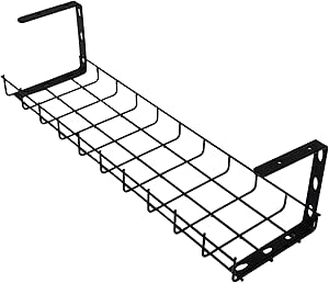 Amazon.com: LIUZH Under Desk Cable Management Tray Cable Organizer ...
