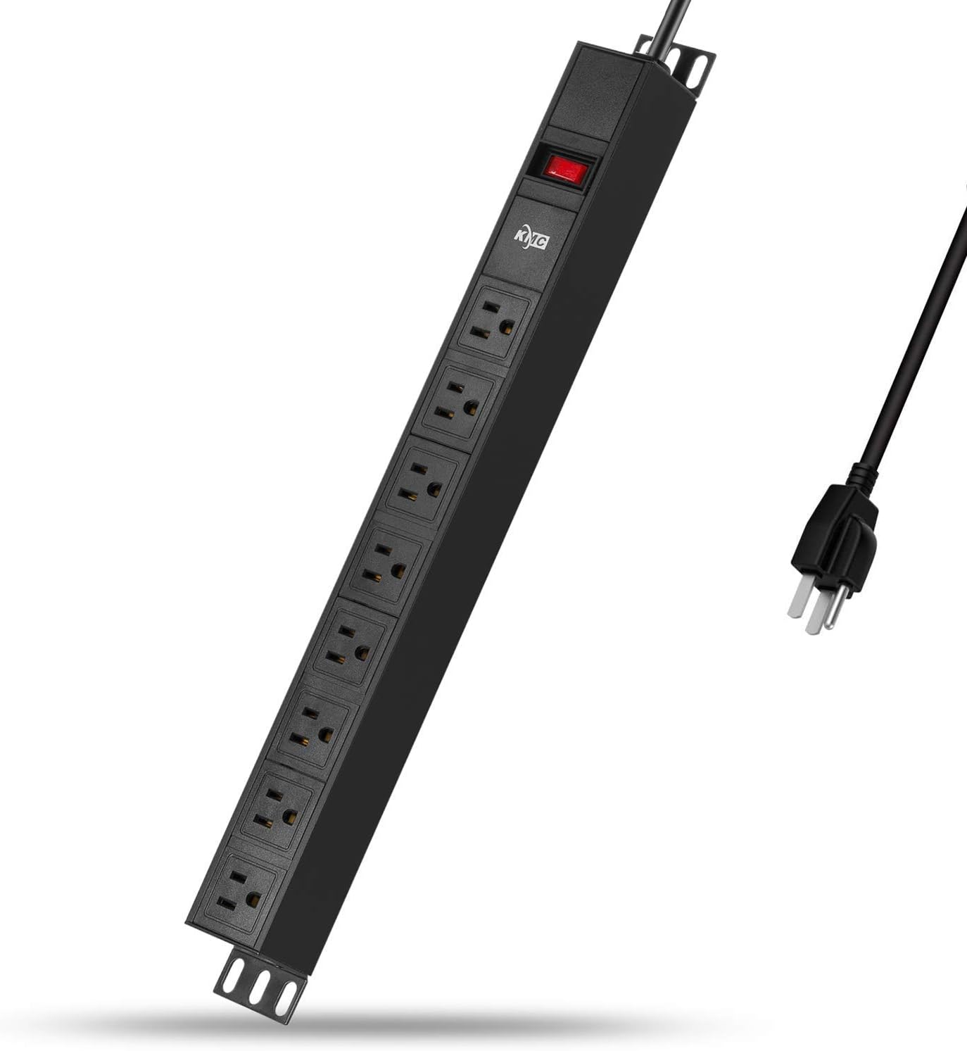 Amazon.com: KMC 8-Outlet Metal Power Strip Surge Protector, Rack Mount ...