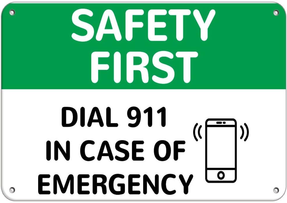 Amazon.com: Safety First Dial 911 In Case Of Emergency Emergency LABEL ...