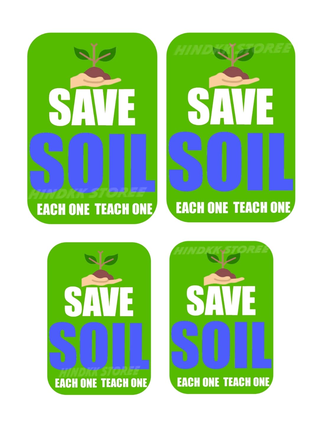 Save Soil Dont Spoil Soil Sticker Vinyl Pack Of 5 | Desertcart INDIA