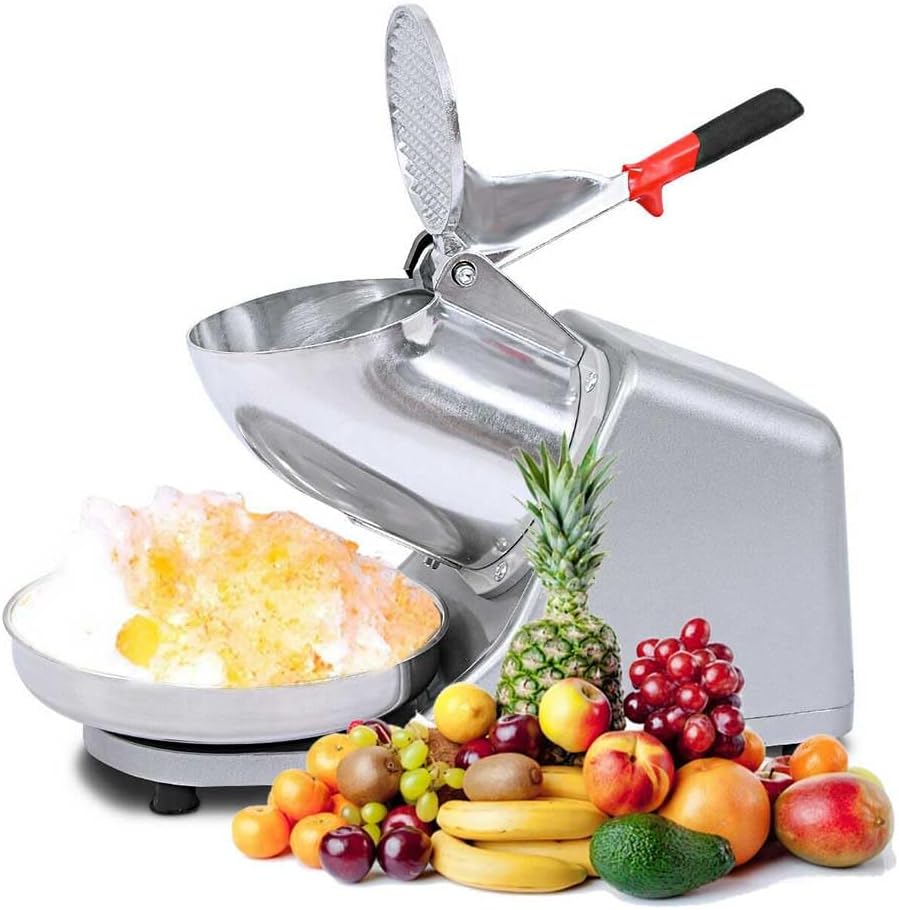 Electric Ice Crusher, Snow Cone Maker with Dual Stainless Steel Blades ...