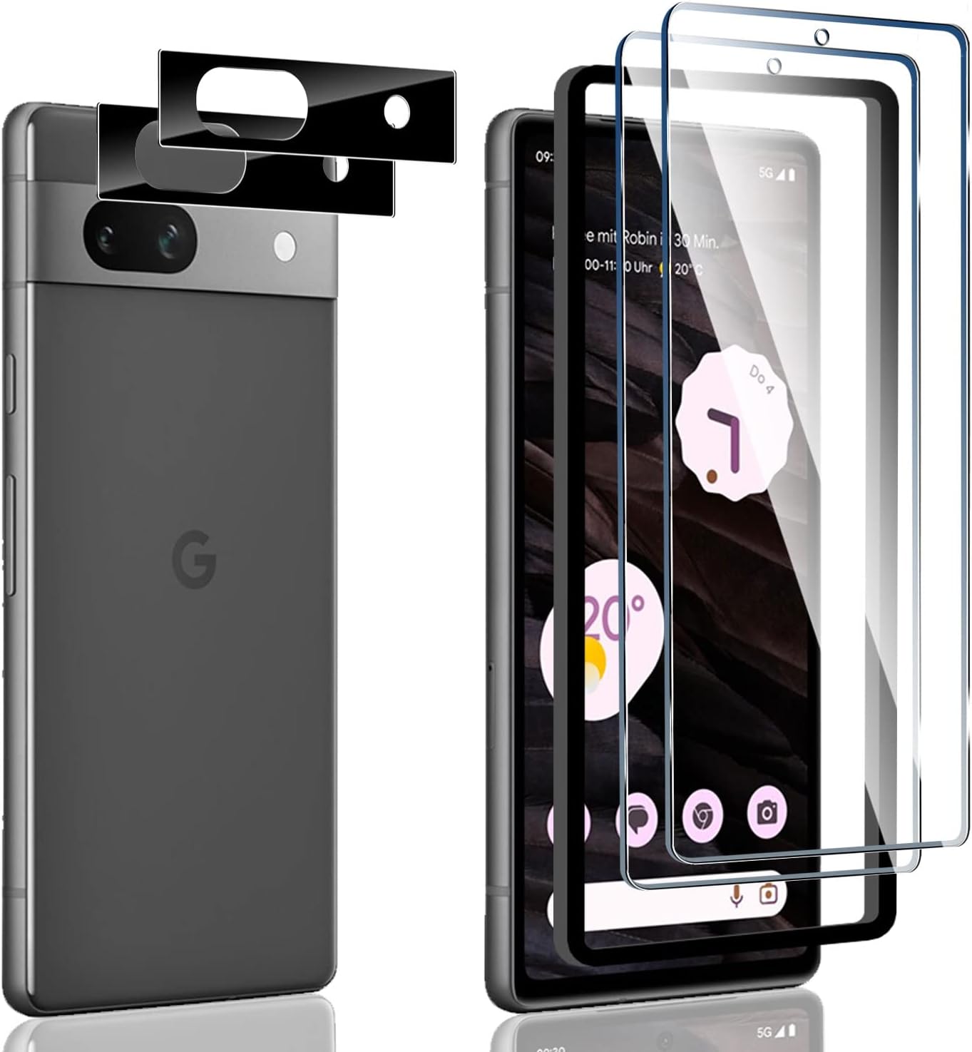 Dabuu [2+2 Pièces Verre Trempé pour Google Pixel 7A + Caméra Arrière ...