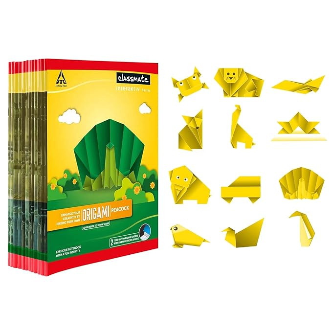 Classmate Origami Longbook - Unruled,272 X 167mm, 172 Pages, Pack of 12 ...